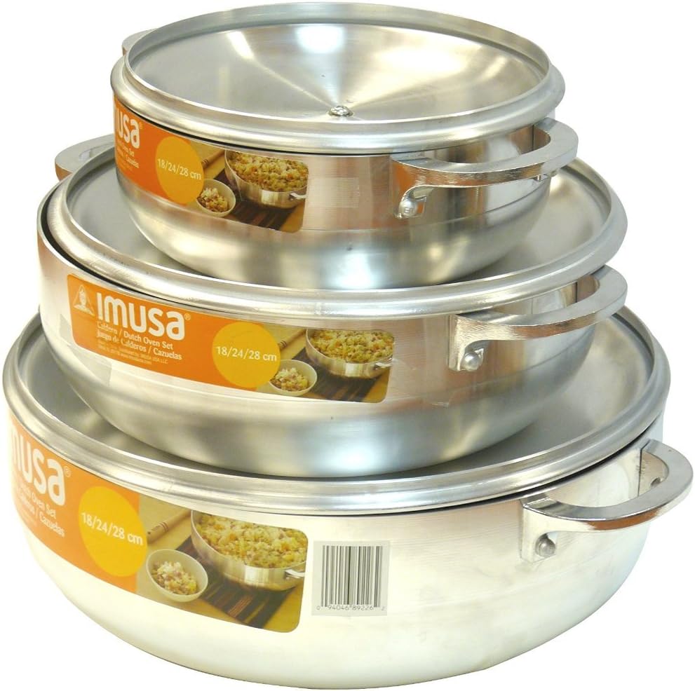 Amazon.com: IMUSA - Juego de calderos de aluminio tradicional ...