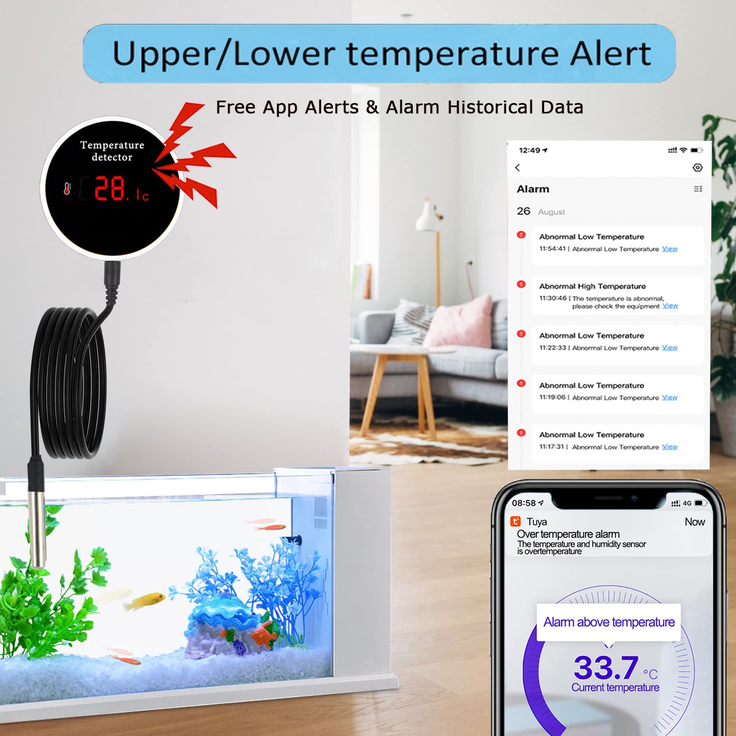 Mua WiFi Smart Thermometer: WiFi Temperature Sensor with 1M Waterproof ...