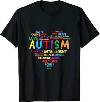 Amazon.com: Autism Awareness Shirts Autism Heart Shirt Autism Shirts T ...