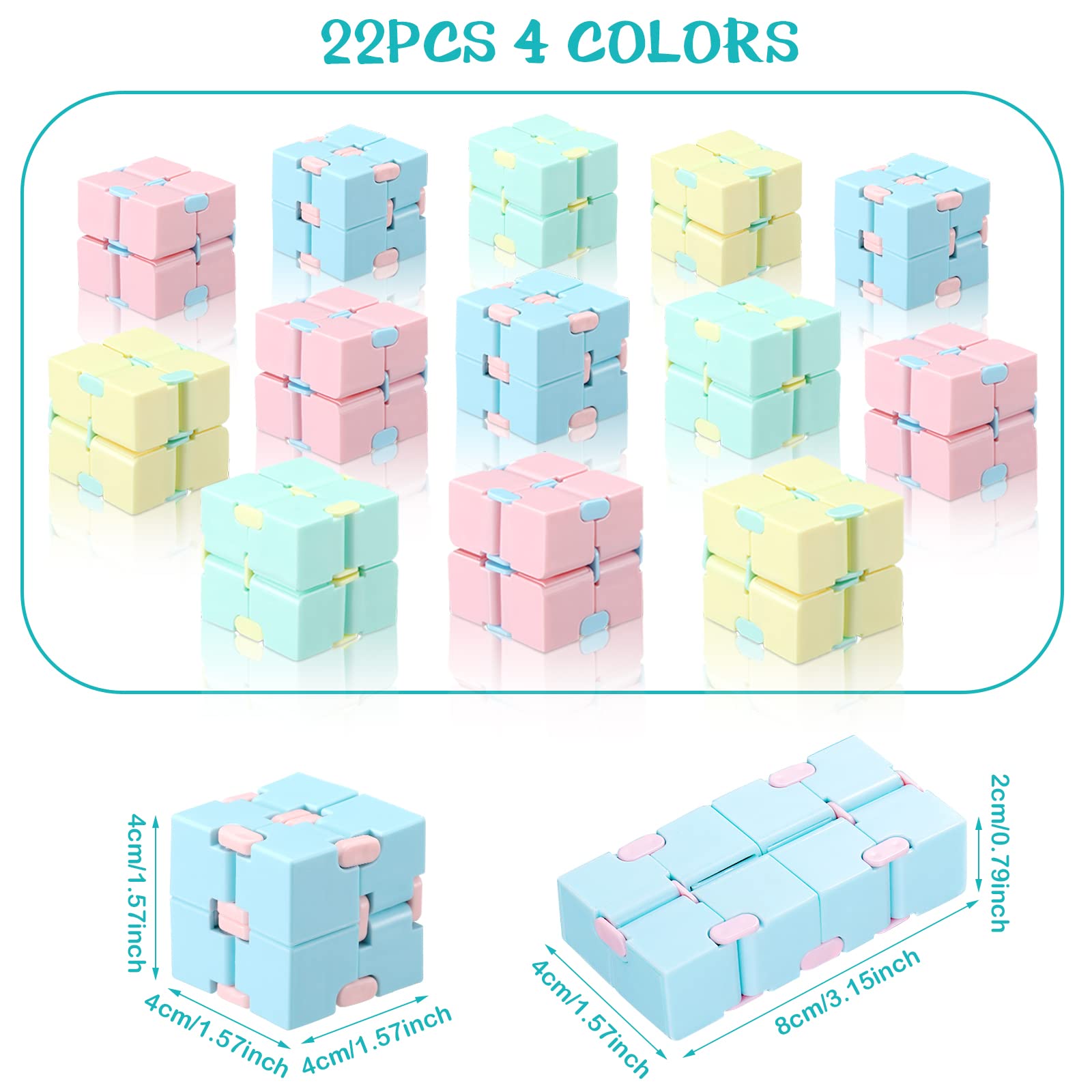 Mua 22 Pieces Toy Cube, Handheld Cube Anxiety Relief Cube Flip Toys ...