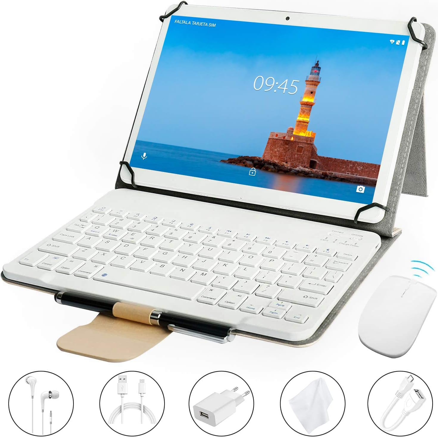 Tablette Tactile 10.1 Pouces GOODTEL G3 Tablette Android 8.1,Quad Core ...
