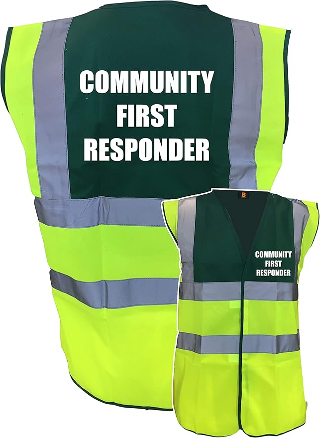 Premium Community First Responder Yellow Green Hi Vis Viz Reflective ...