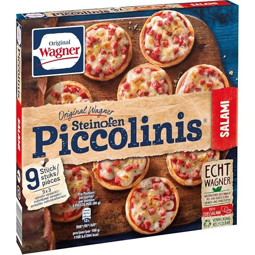 Original Wagner Pizza Steinofen Piccolinis Salami, 3 x 90g ...