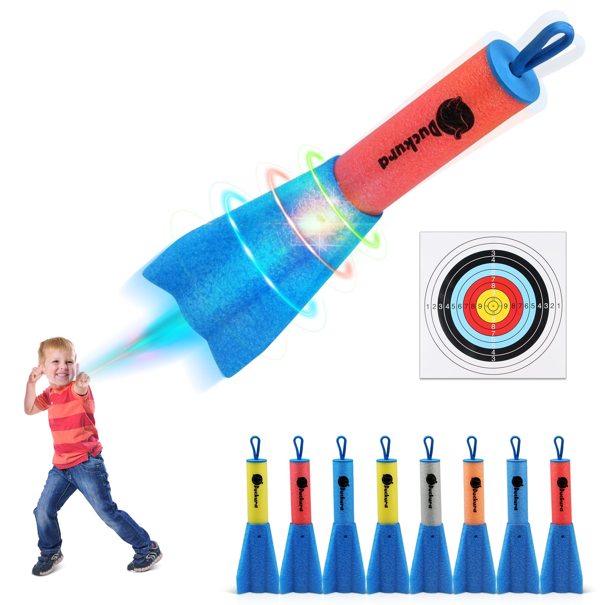 Mua Slingshot Finger Rockets, 8 Pack LED Foam Rocket Launchers and 15.8 ...