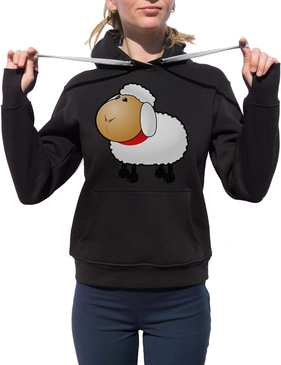 KrisTalas Women Hoodie Sheep White Sheep Animal Lovers Cute: Amazon.co ...