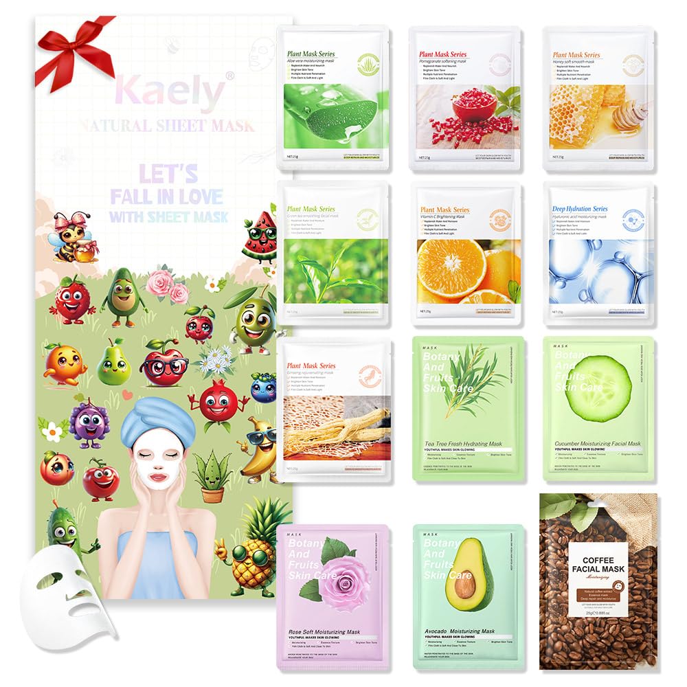 evpct 12Pack Kids Face Masks for Kids Girls Spa, Girls Kids Facial Spa ...