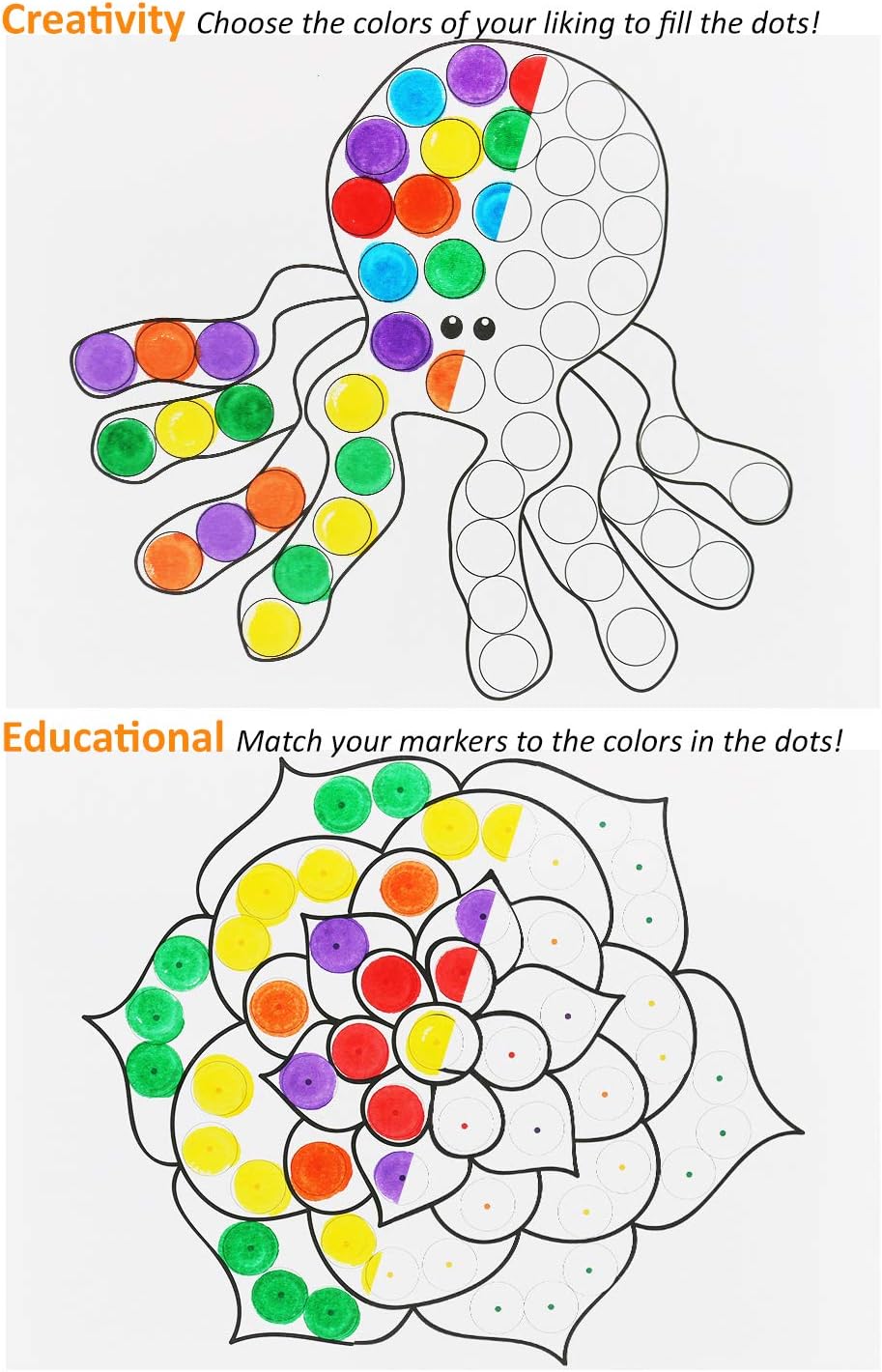 glokers Jumbo Dot Coloring Book for Kids | Creative Interactive ...