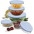 Amazon.com: Norpro 10-Piece Nesting Glass Mixing/Storage Bowls with ...