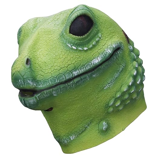 molezu Lizard Mask, Halloween Costume Party Latex Realistic Animal Head ...