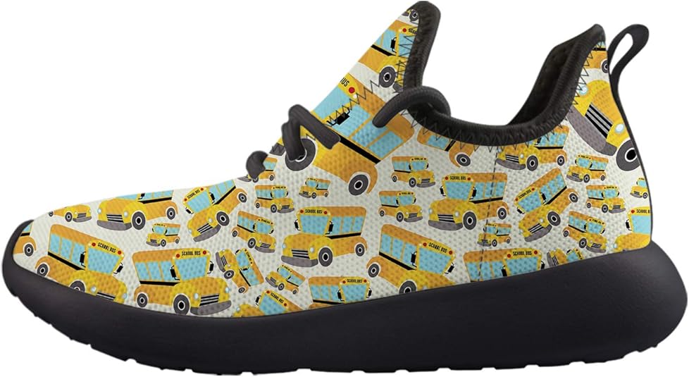 Amazon.com: School Bus Rhapsody Kids Sneaker Lightweight Breathable ...