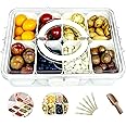 Amazon.com | LOLEDE Divided Serving Tray with Lid and Handle, Snackle ...