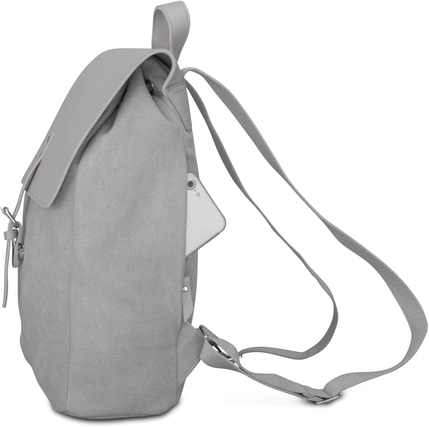 Backpack Women Grey – Expatrié “Anouk” Daypack from Cotton Canvas ...