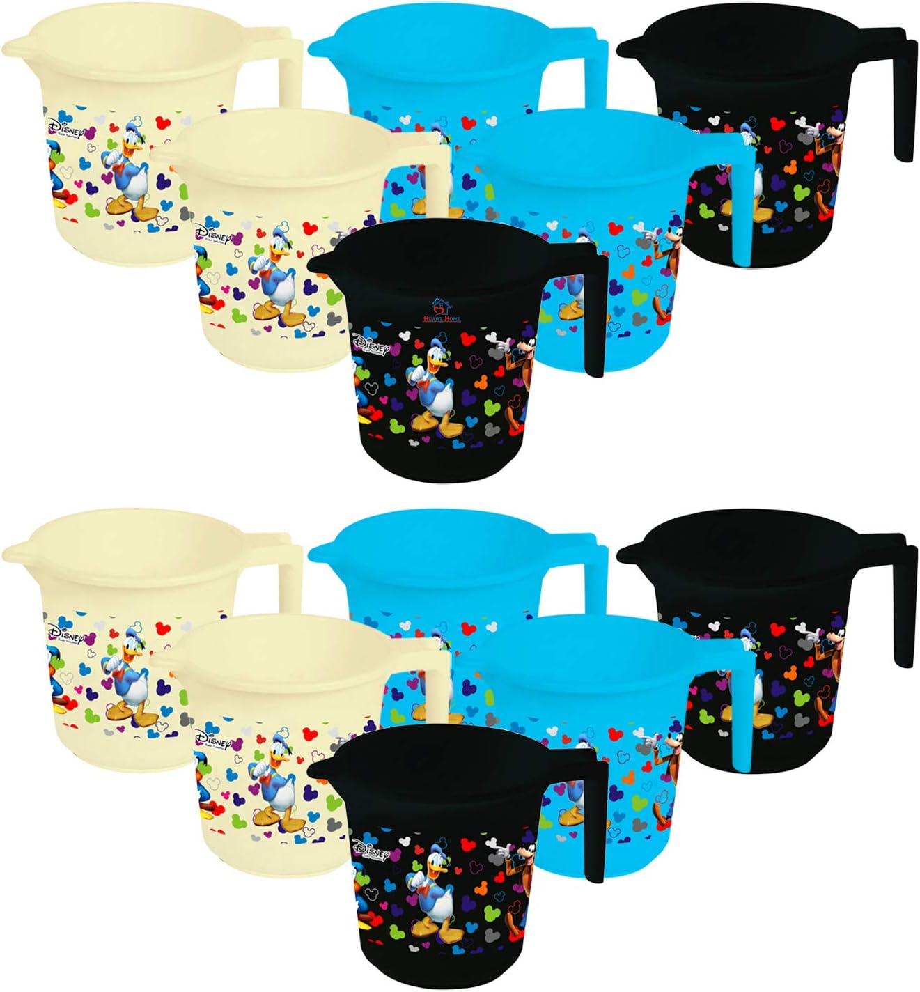 Heart Home Disney Team Mickey Print Plastic Bathing Mugs for Bathroom ...