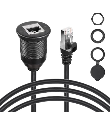 Ethernet Splitter Category 6a IP68 Waterproof Bulkhead Panel Mount ...