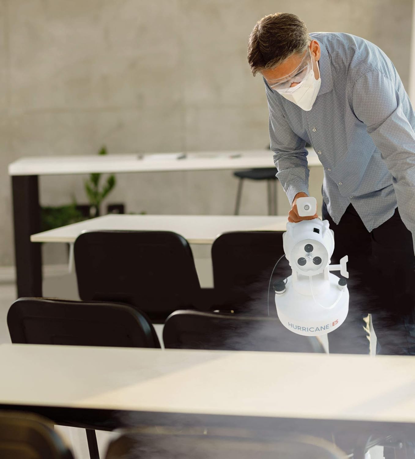 Curtis Dyna-Fog Hurricane ES Handheld Electrostatic ULV Fogger, White ...