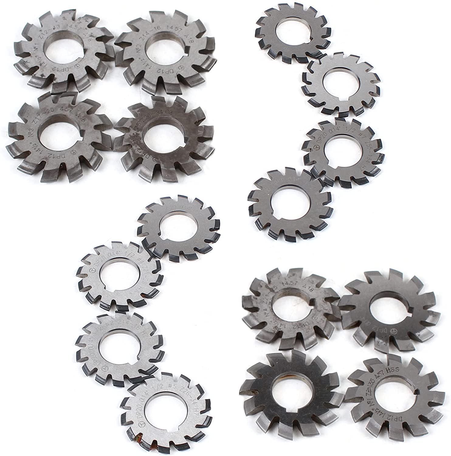 8 Pcs Involute Gear Cutter Gear Milling Cutter Tool High Speed Steel ...