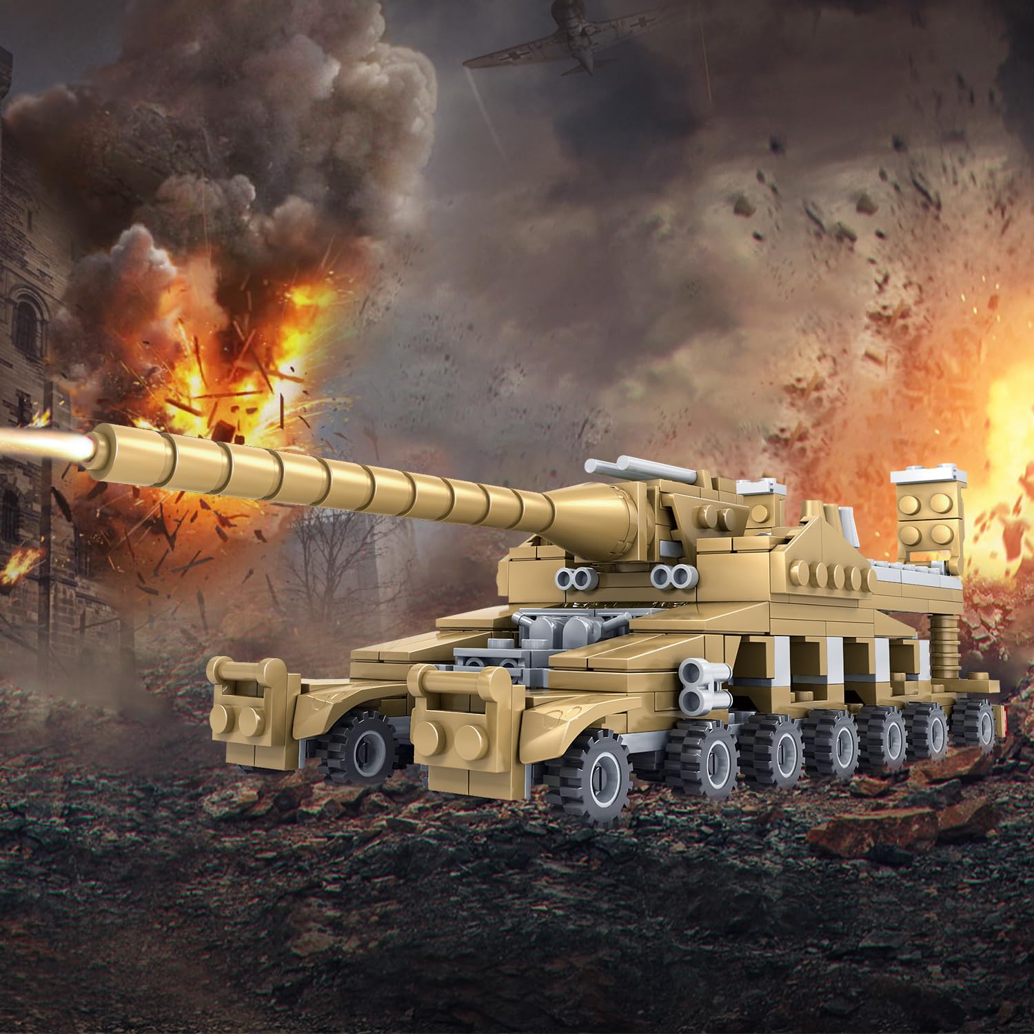 Mua 544 Piece WW2 Army Tanks Toy Building Sets, Create a German Dora ...