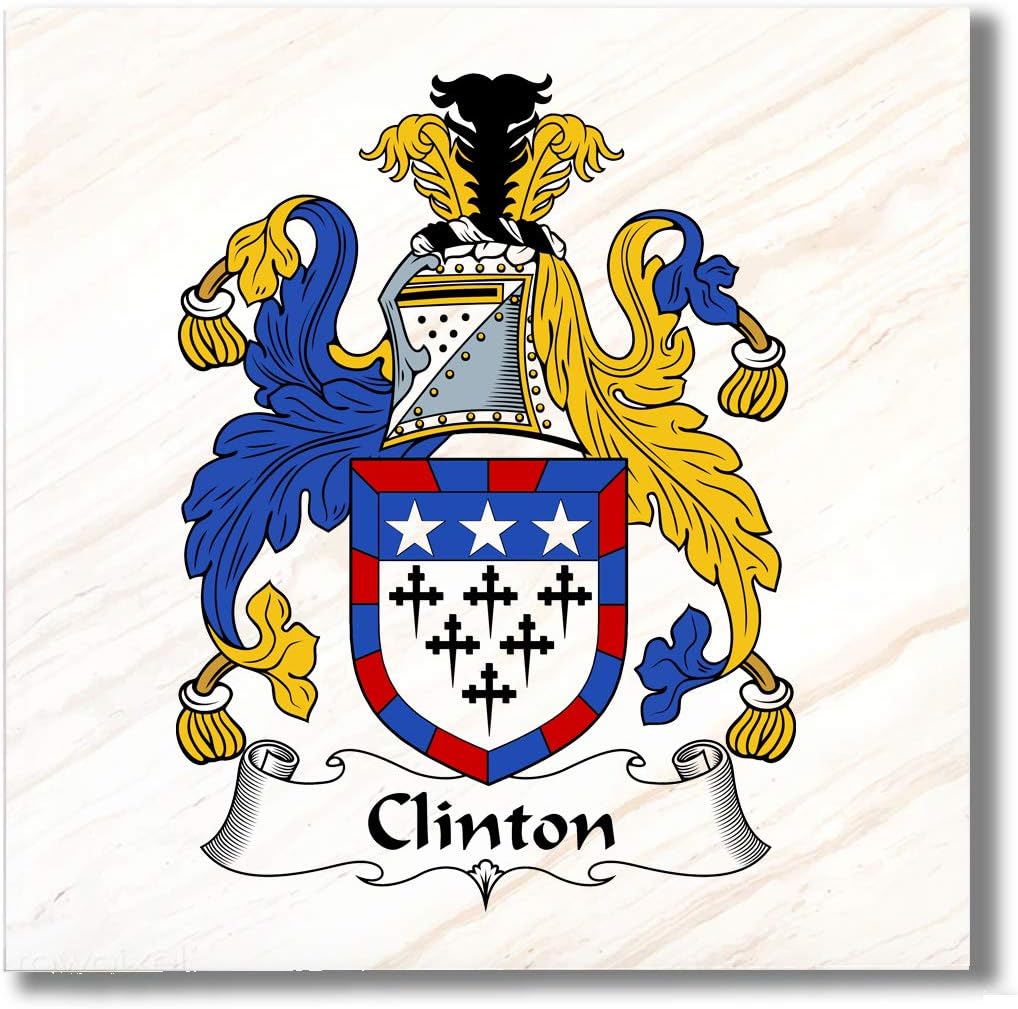 Amazon.com: Carpe Diem Designs Clinton Family Crest/Coat of Arms ...