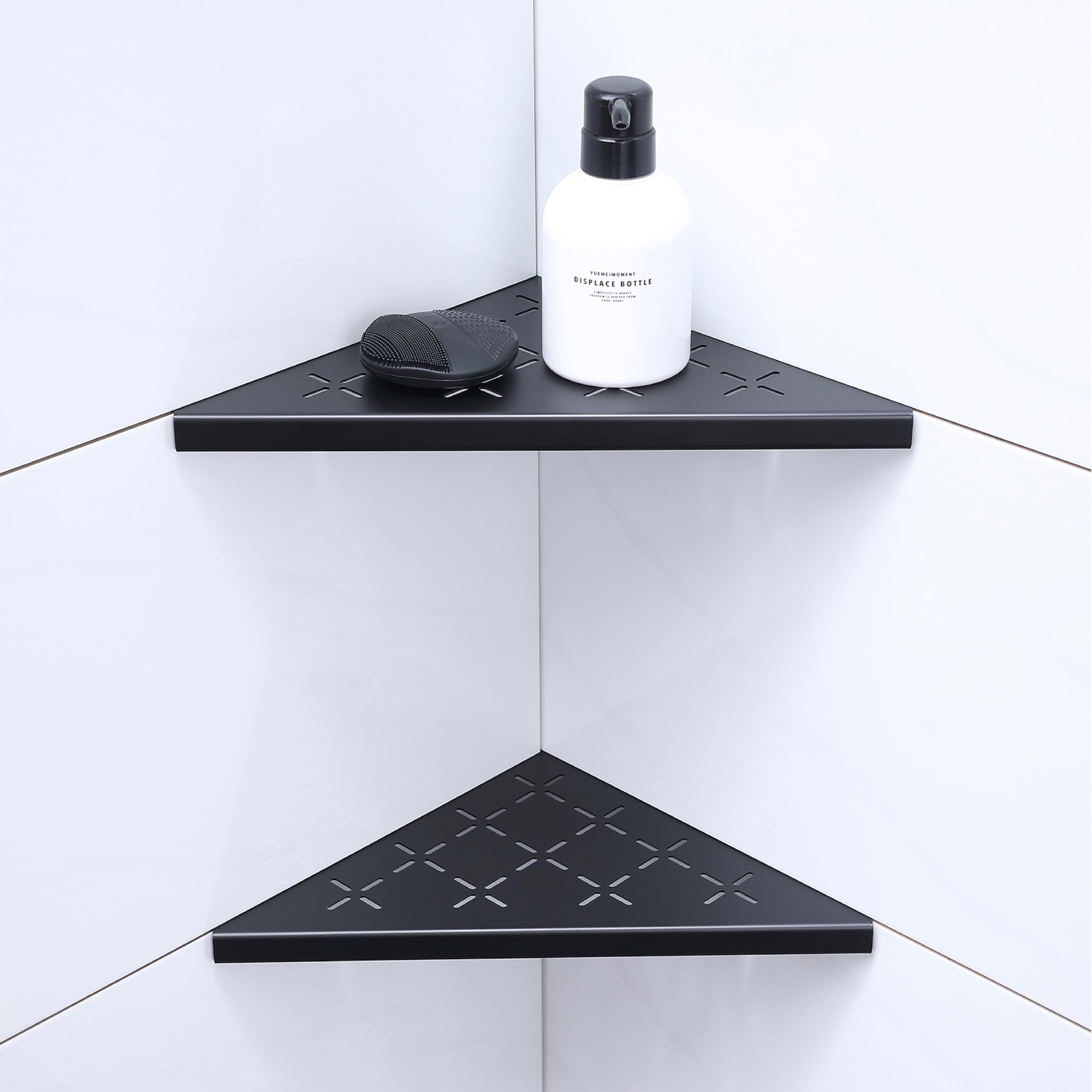 Xiarnotogi 10" Corner Shower Shelf, 2-Pack Shower Shelves SUS304 ...