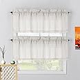 Amazon.com: Beda Home Tassel Linen Textured Swag Valances for ...