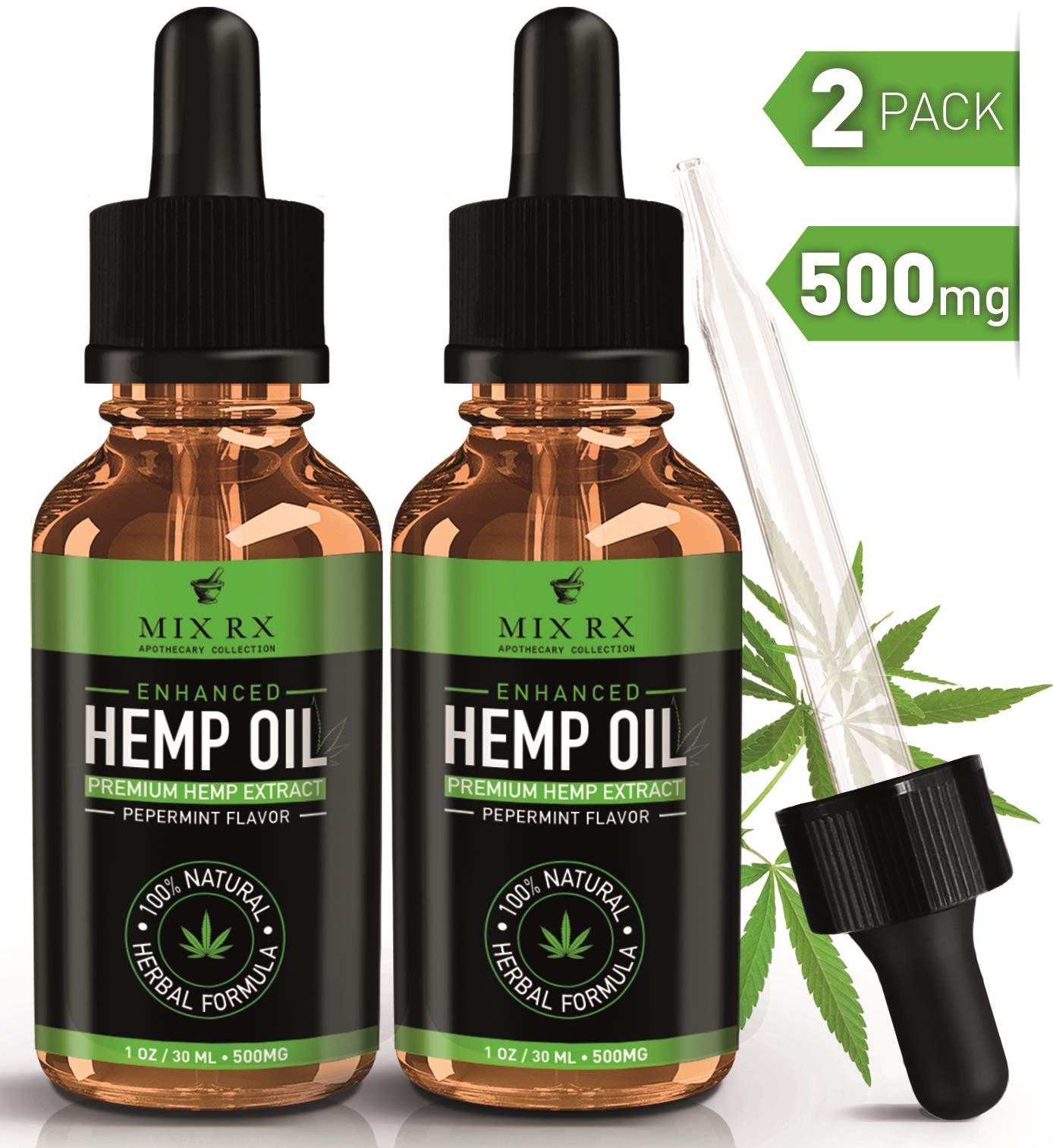 stoner420 - (2 Pack) Hemp Oil for Pain Relief Anxiety Sleep Support ...