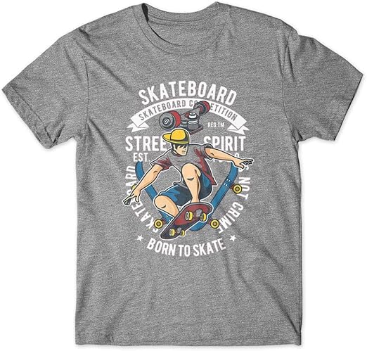 Amazon.com: Skateboard T-Shirt 100% Cotton Premium Tee New: Clothing