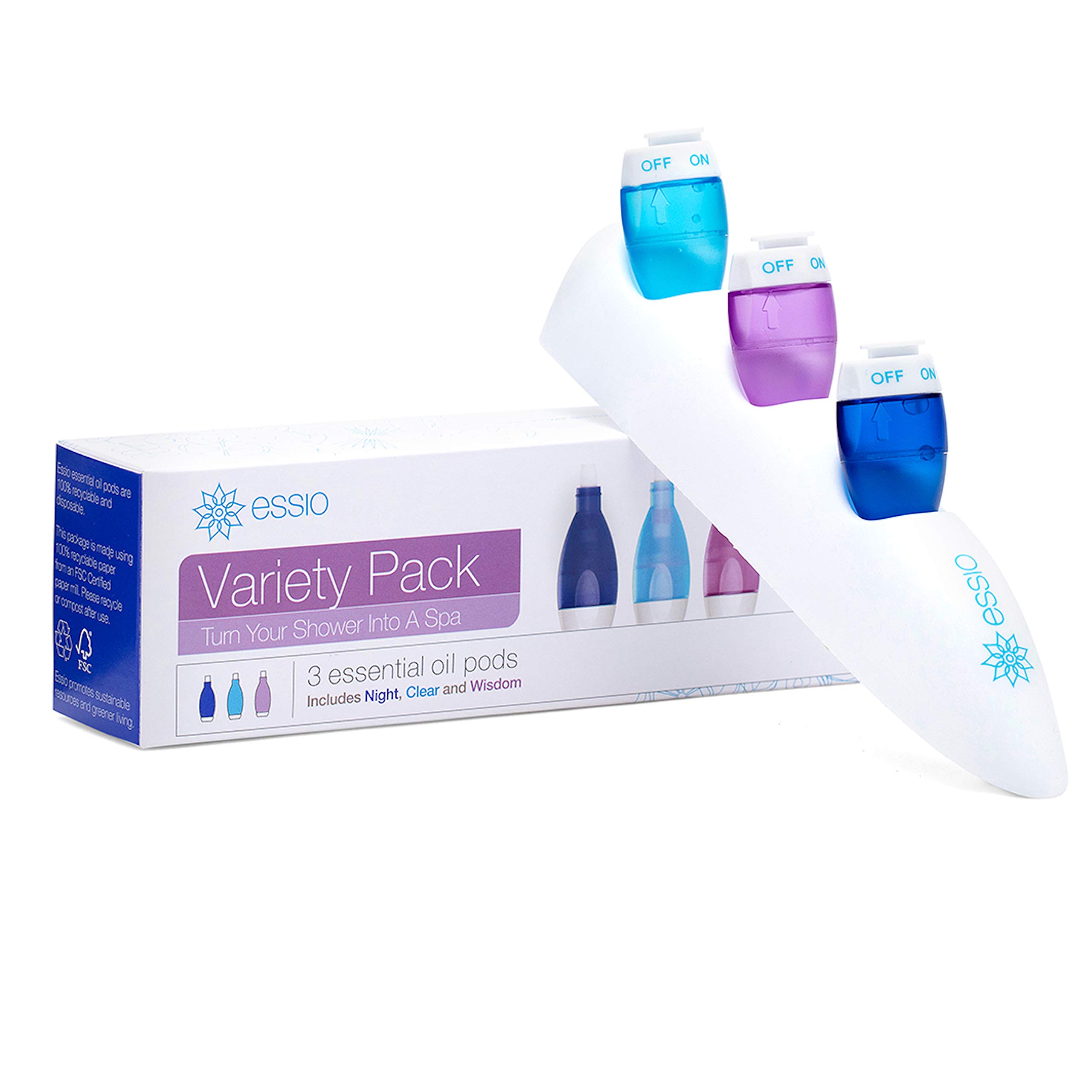 Amazon.com: Essio Shower Aromatherapy Diffuser Refill “Unwind”, 4-Pack ...