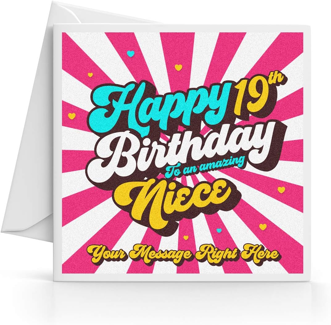 Personalised 19th Birthday Card For Niece Add Any Message Amazon co uk personalised-19th-birthday-card-for-niece-add-any-message-amazon-co-uk