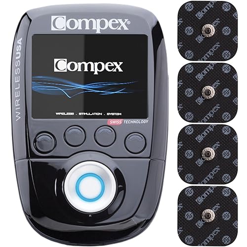 Compex Wireless USA Black Muscle Stimulator Bundle Kit: Muscle Stim, 16 ...