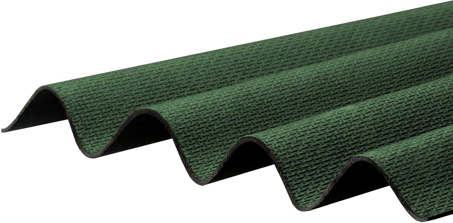 Green Bitumen Corrugated Roof Sheet Shed Garage Barn Lean-to Corrapol ...