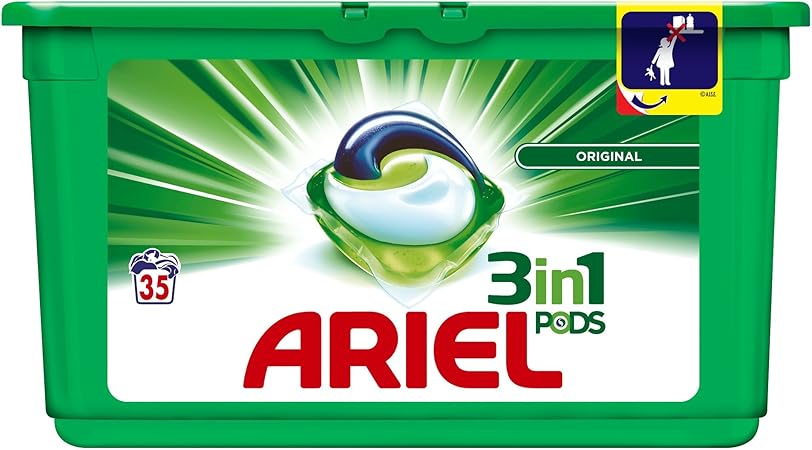 Ariel 3 en 1 – Ecodosis Original – Detergente en cápsulas, 35 lavados ...