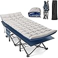 Amazon.com: Suteck Camping Cot, 32In XXL Folding Camping Cot Heavy Duty Sleeping Bed for Adults ...