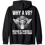Amazon.com: Why A V8... Funny Car Guy Hot Rod V8 Engine Muscle Car ...