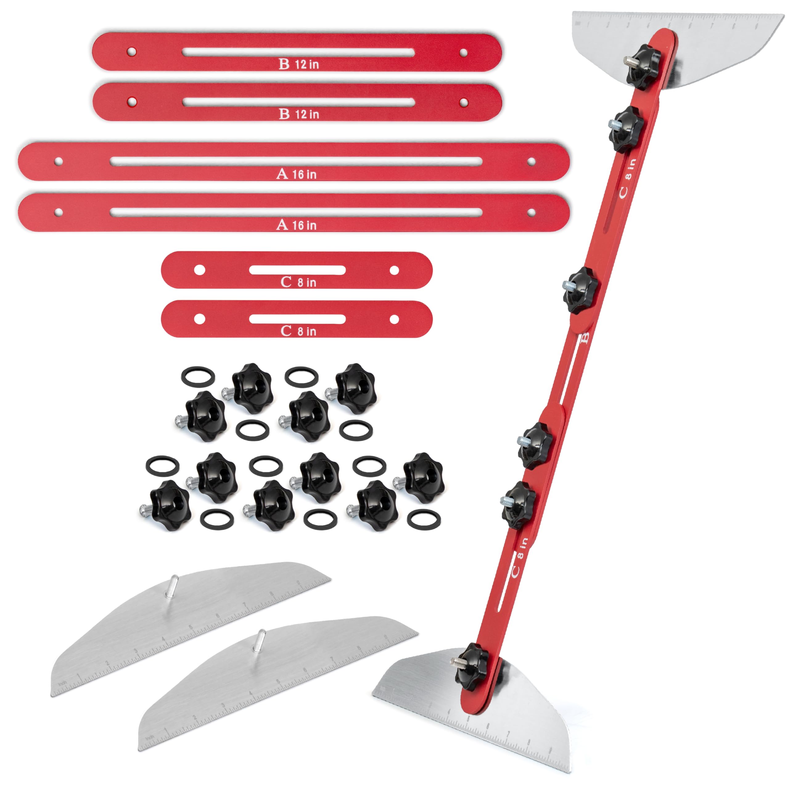 Stair Tread Template Tool,Stair Tread Gauge Ajustable 11.4In to 60.7In ...