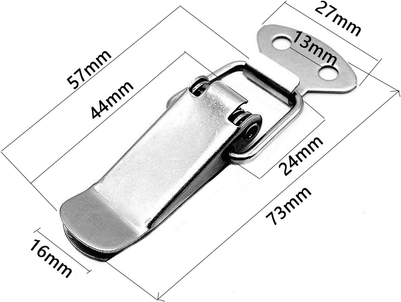10 Pcs Duck Billed Buckles, Spring Loaded Catch Clamp Clips, Stainless ...