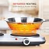 Hot Plates for Cooking, 1800W Electric Double Burner with Handles, 6 ...