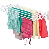 Amazon.com: mDesign Expandable Metal Wall Mount Clothes Air Drying Rack ...