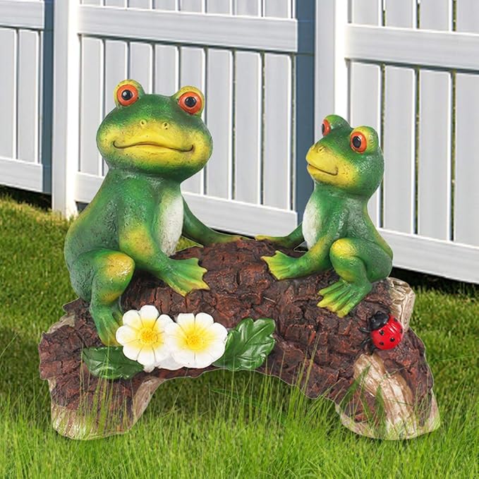Amazon.com : Claratut Frogs Garden Decor Outdoor Ornament, Cute Frogs ...