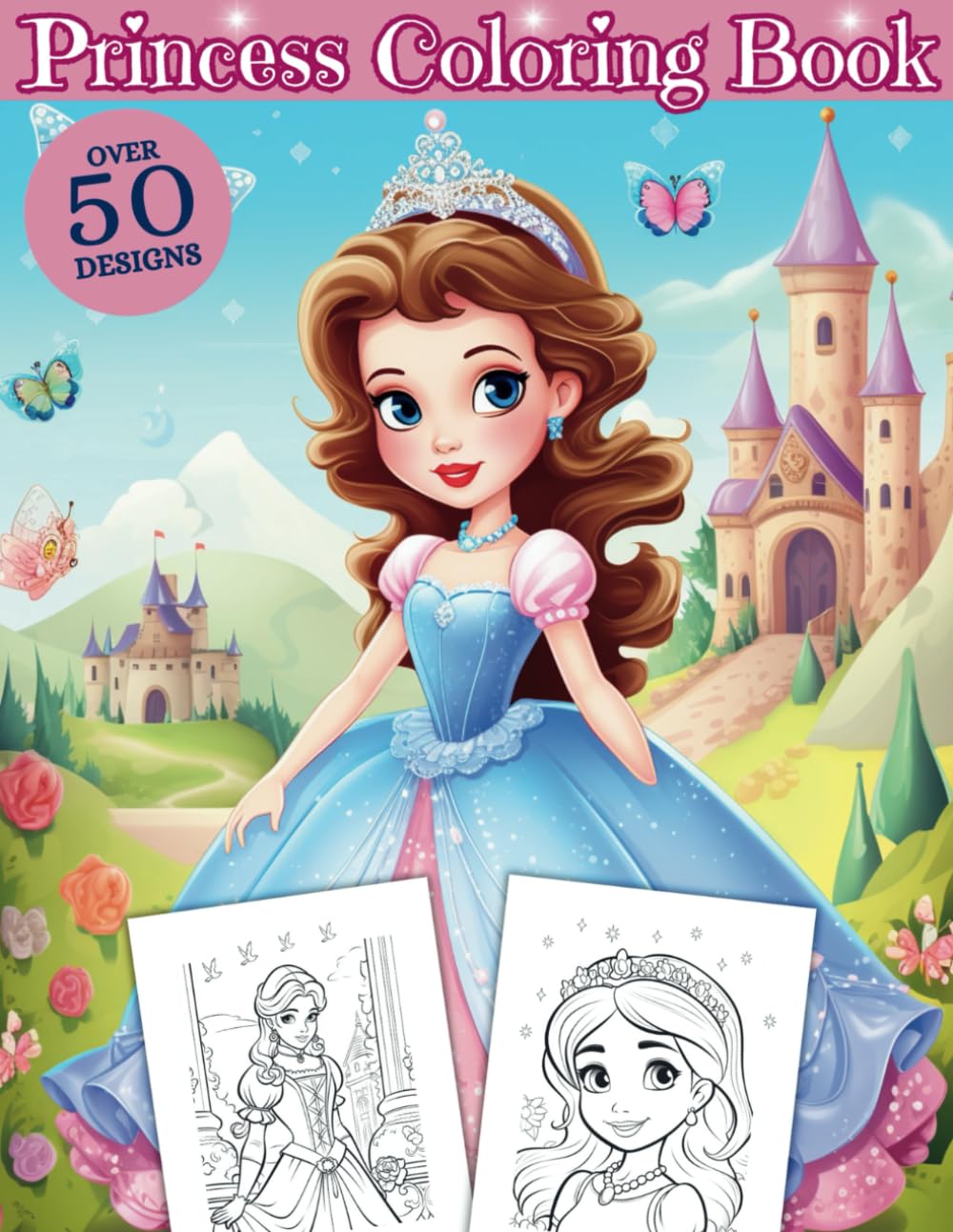 Mua Princess Coloring Book: Over 50 Cute Princess Coloring Pages For ...