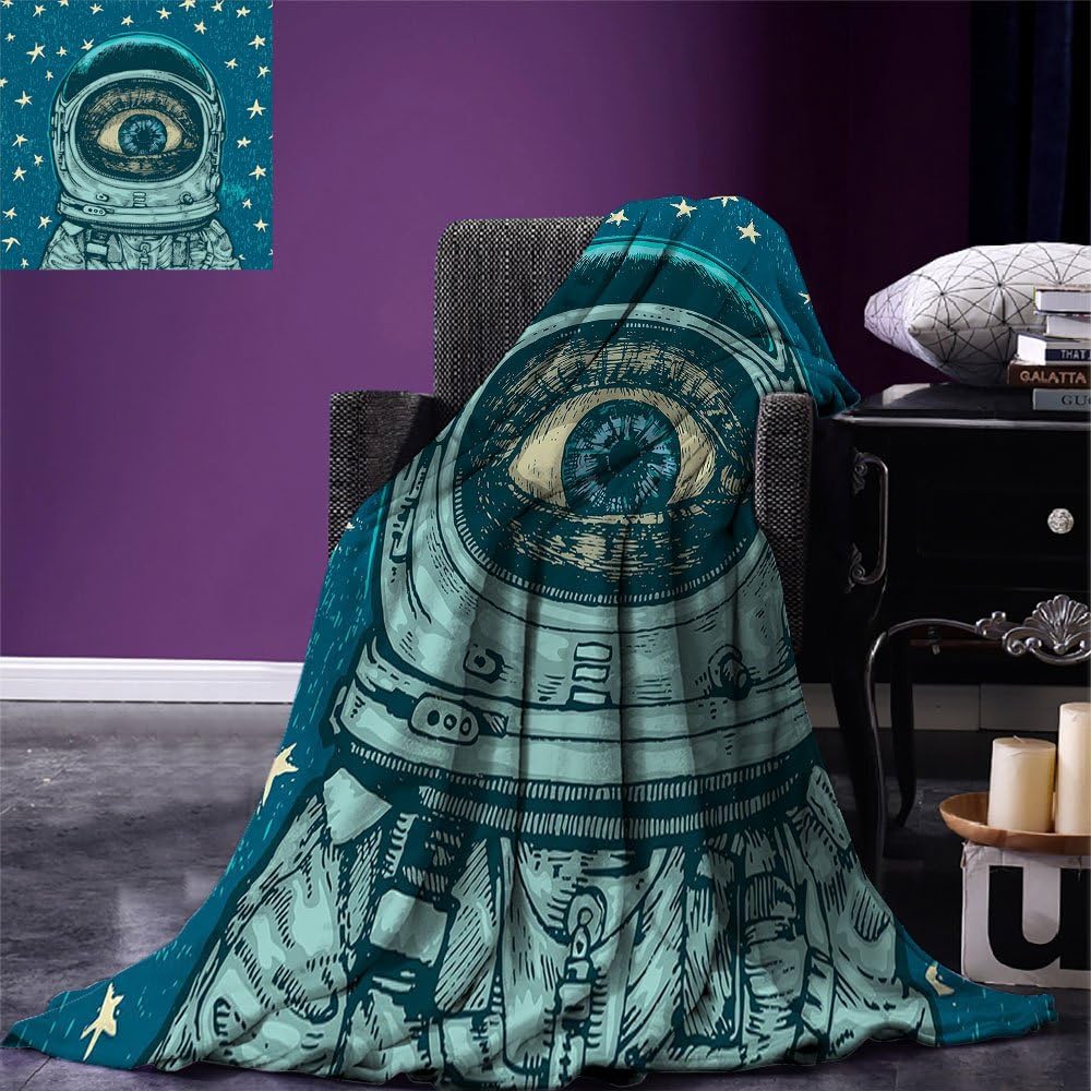 smallbeefly Astronaut Throw Blanket Amazed Astronaut Giant Surprised ...