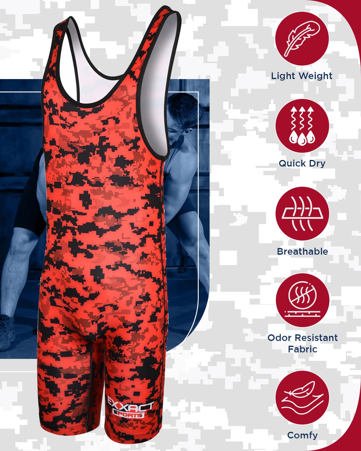 Mua Exxact Sports Sublimated Wrestling Singlet for MMA, Powerlifting ...
