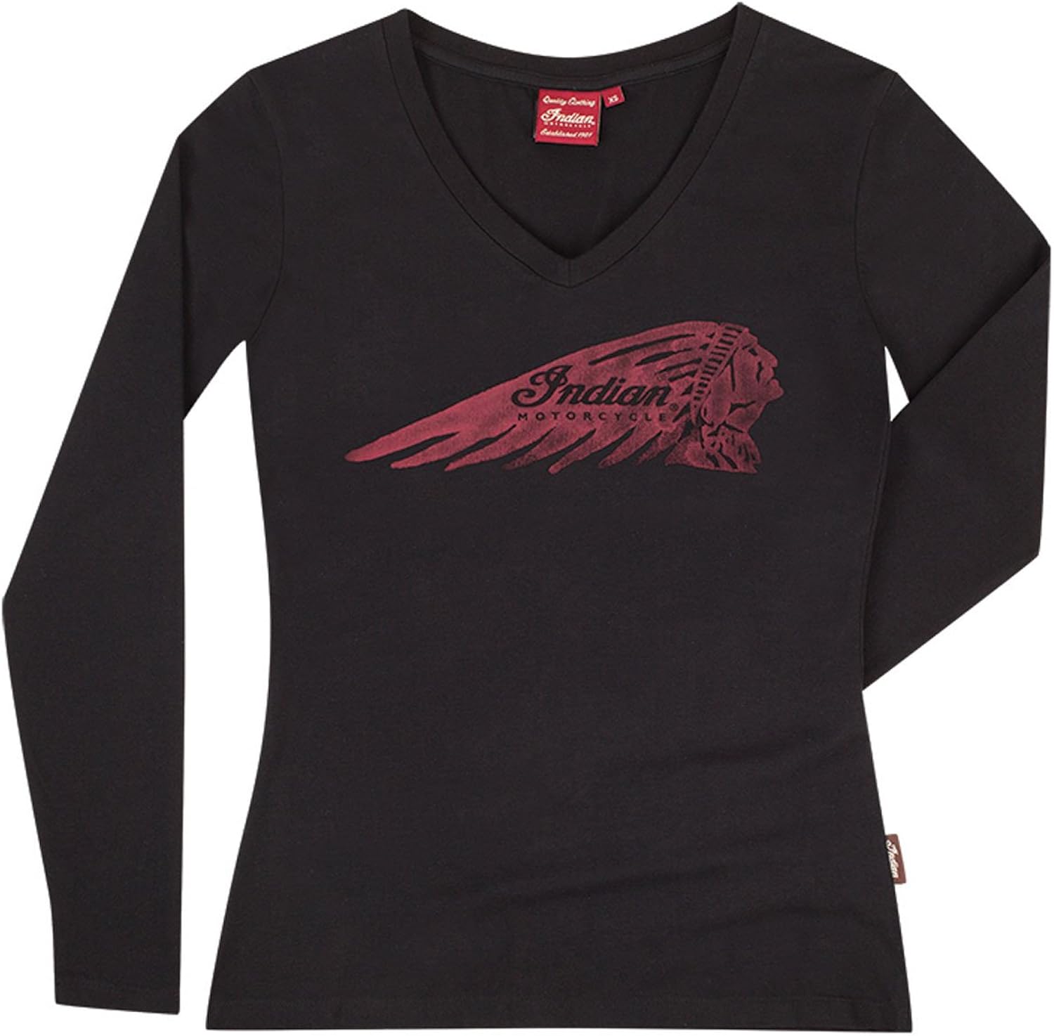 Polaris Indian Motorcycle Women's Long-Sleeve V-Neck Headdress T-Shirt ...