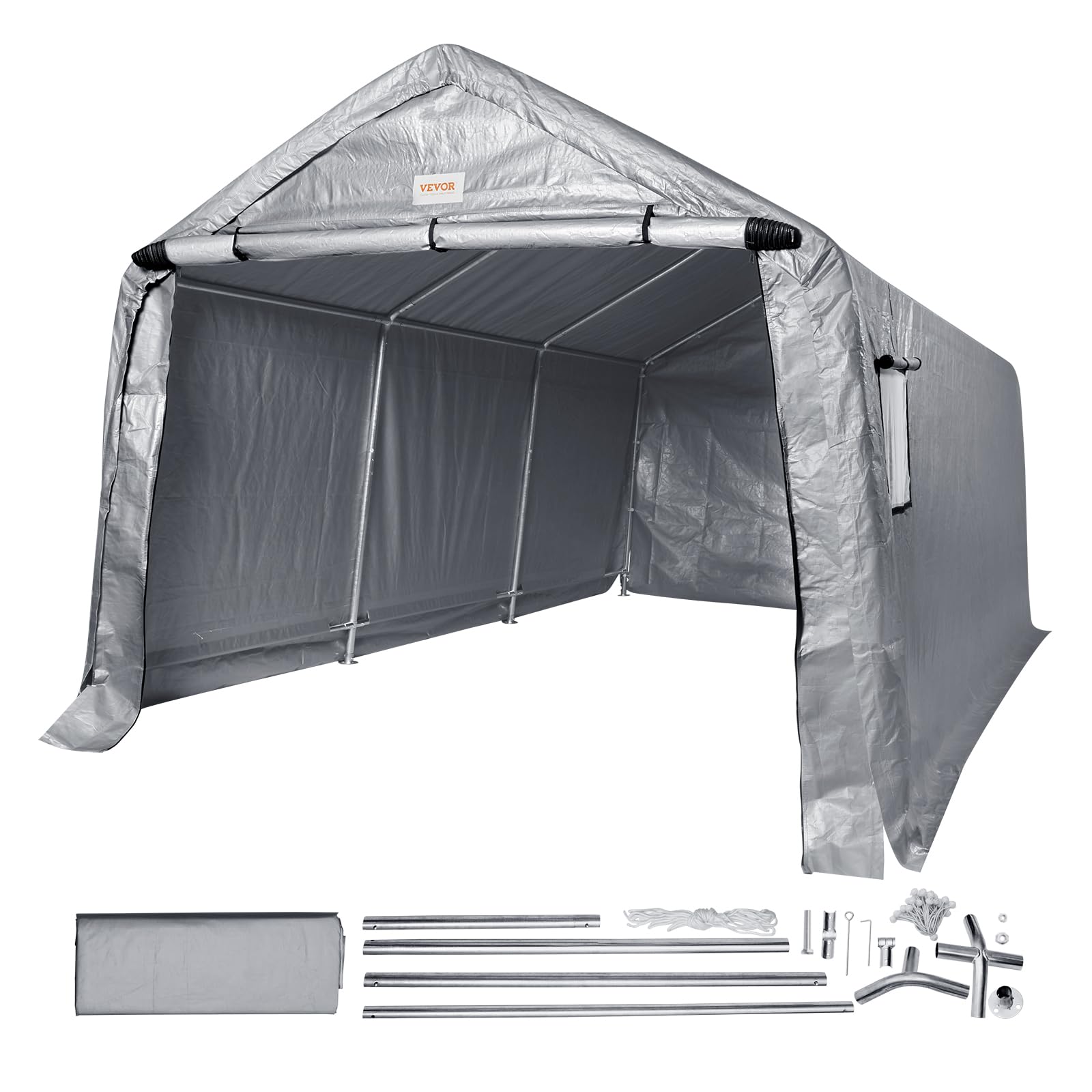 *SEE NOTES* VEVOR 10x 15 FT Heavy Duty Garage Portable Shed Outdoor ...