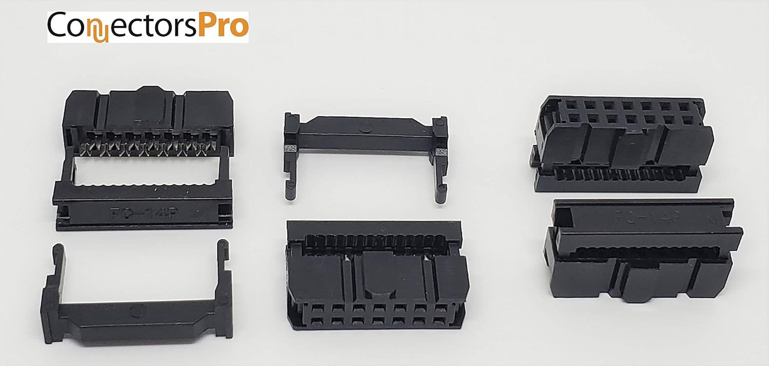Amazon.com: Pc Accessories - ConnectorsPro 50-Pack 2X7 14P FC 2.54mm 0.1" Pitch Dual Row IDC ...