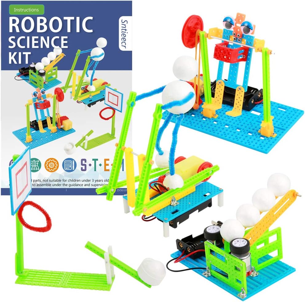 Sntieecr 4 Set Electric Motor Robotic Kits, Educational Science ...