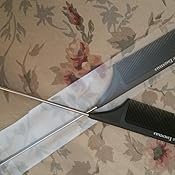 Amazon.com : Professional 8.8 Inch Tail Comb (2 Pack) - Black Carbon ...