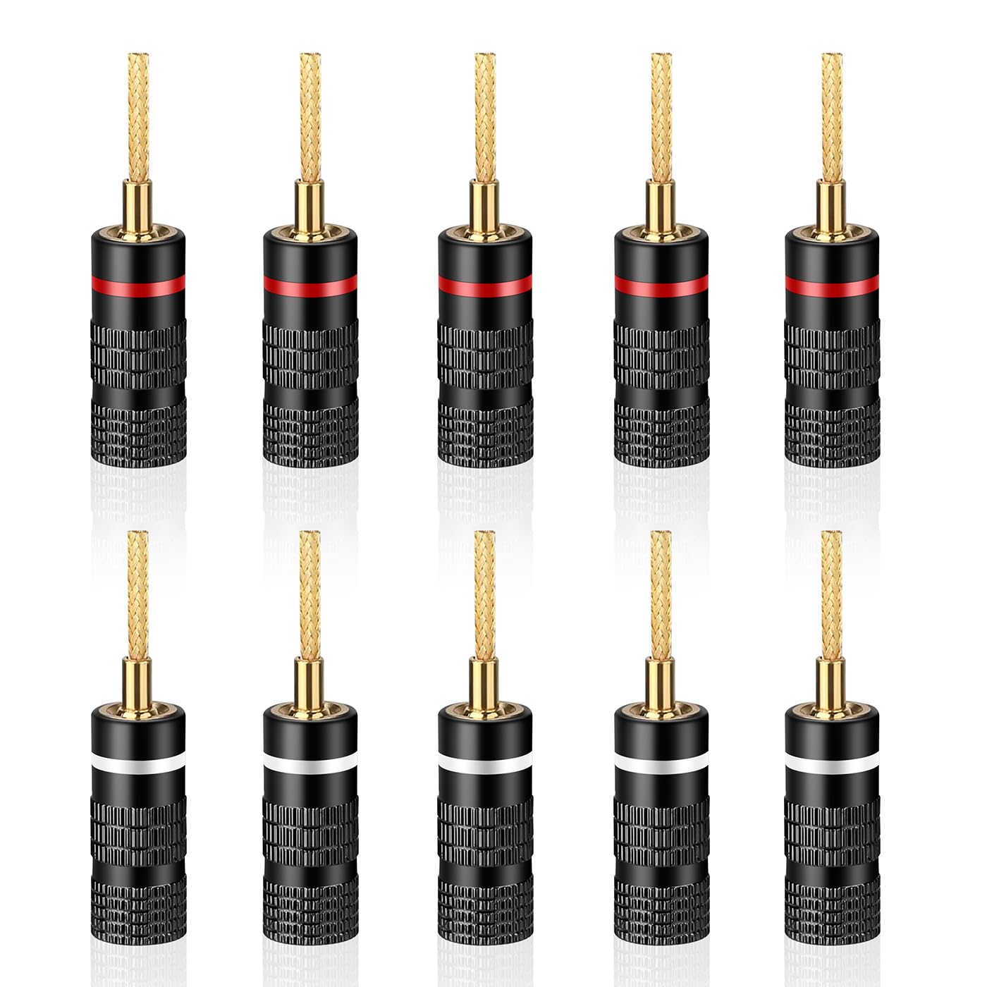 KUYIOHIFI HiFi Flex Pin Banana Plugs, 2mm pin Banana connectors/Plugs ...