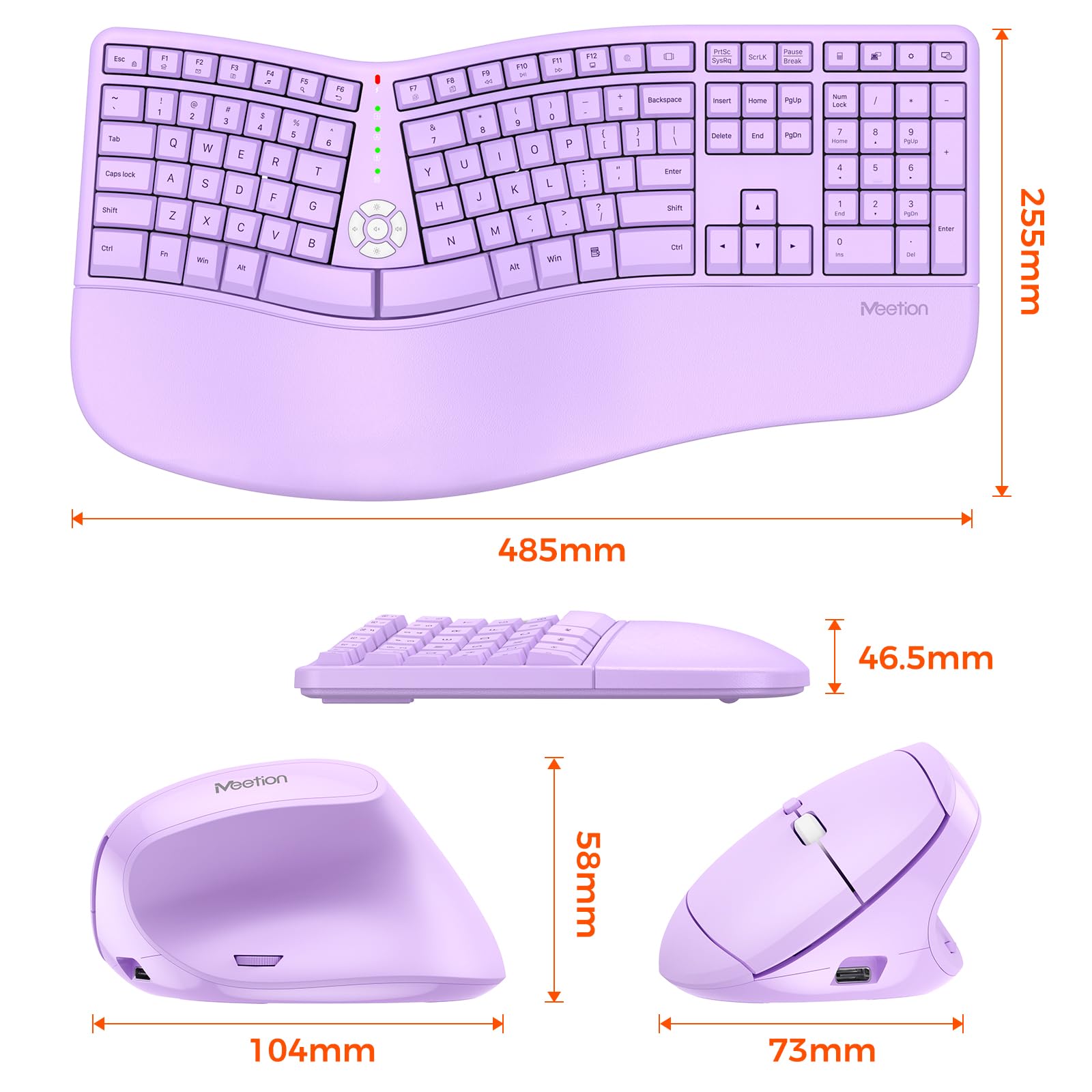 Mua Meetion Ergonomic Wireless Keyboard And Mouse Ergo Keyboard With Vertical Mouse Split