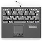 Amazon.com: Wired Keyboard with Touchpad, Thin USB Keyboard Trackpad Combo Support HUB Function ...