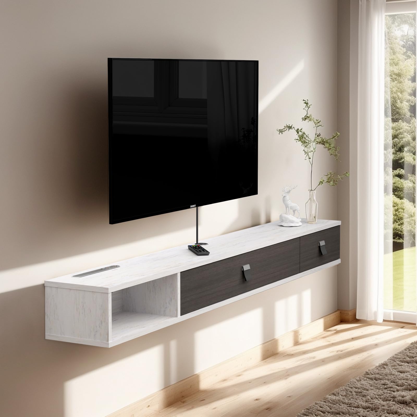 Mua Pmnianhua Floating TV Shelf, 55'' Wall Mounted Floating TV Stand ...